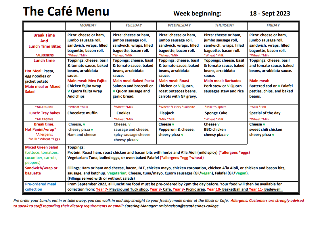 St Catherine's College - Catering