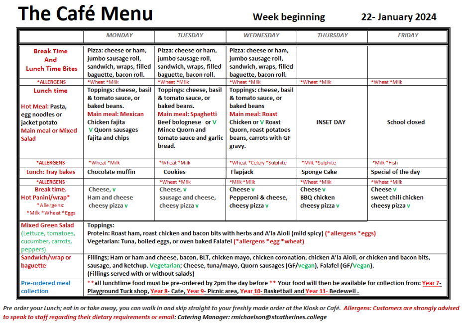 St Catherine's College - Catering